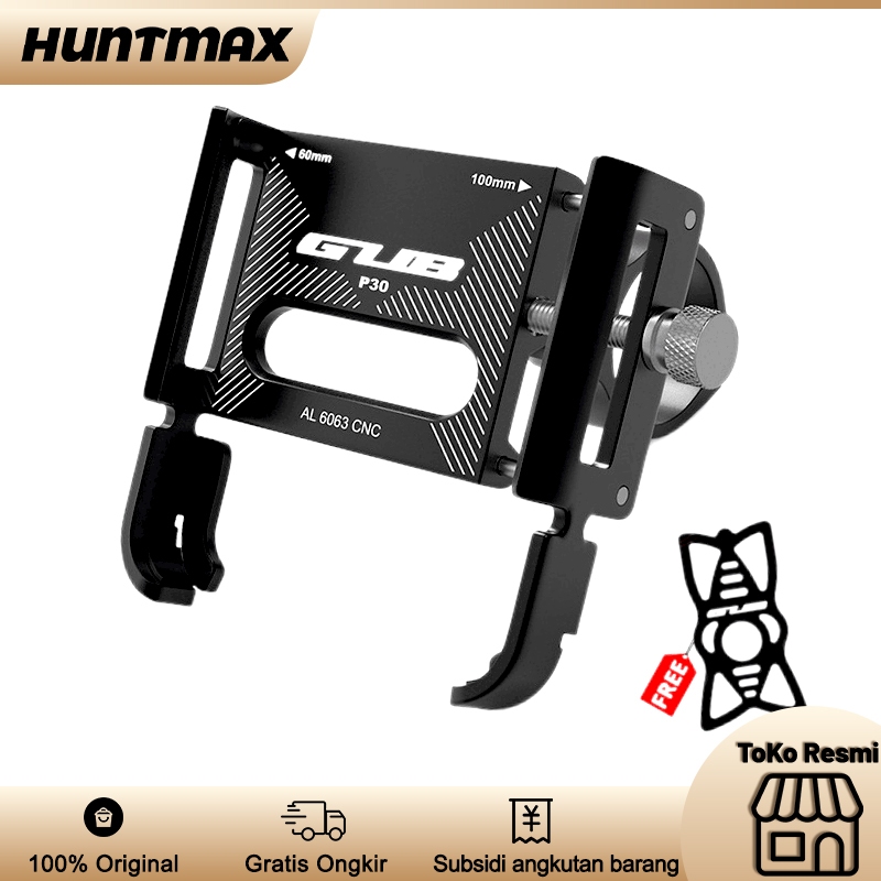 Jual HUNTMAX GUB P30 Holder HP Motor Full Besi Alumunium Alloy Breket Tempat Handphone Dudukan ...