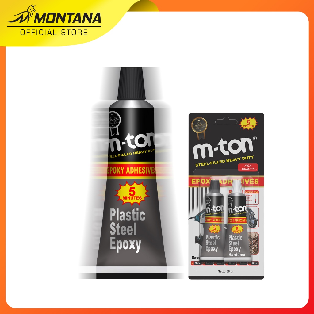 Jual MONTANA M-TON Lem Besi 58gr Plastic Steel Epoxy Adhesives Perekat ...