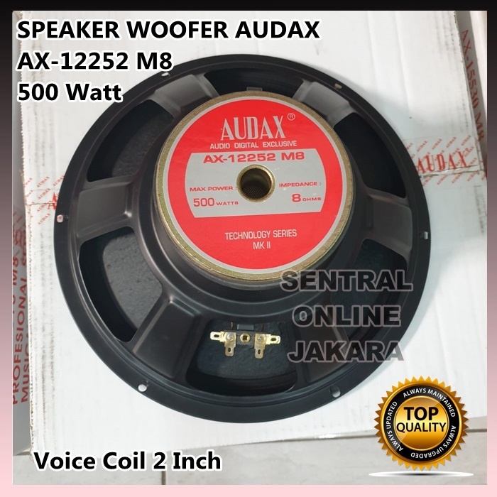 Jual SPEAKER AUDAX AX 12252 M8 FULL RANGE 12in 12 inch 500 WATT 12252 ...