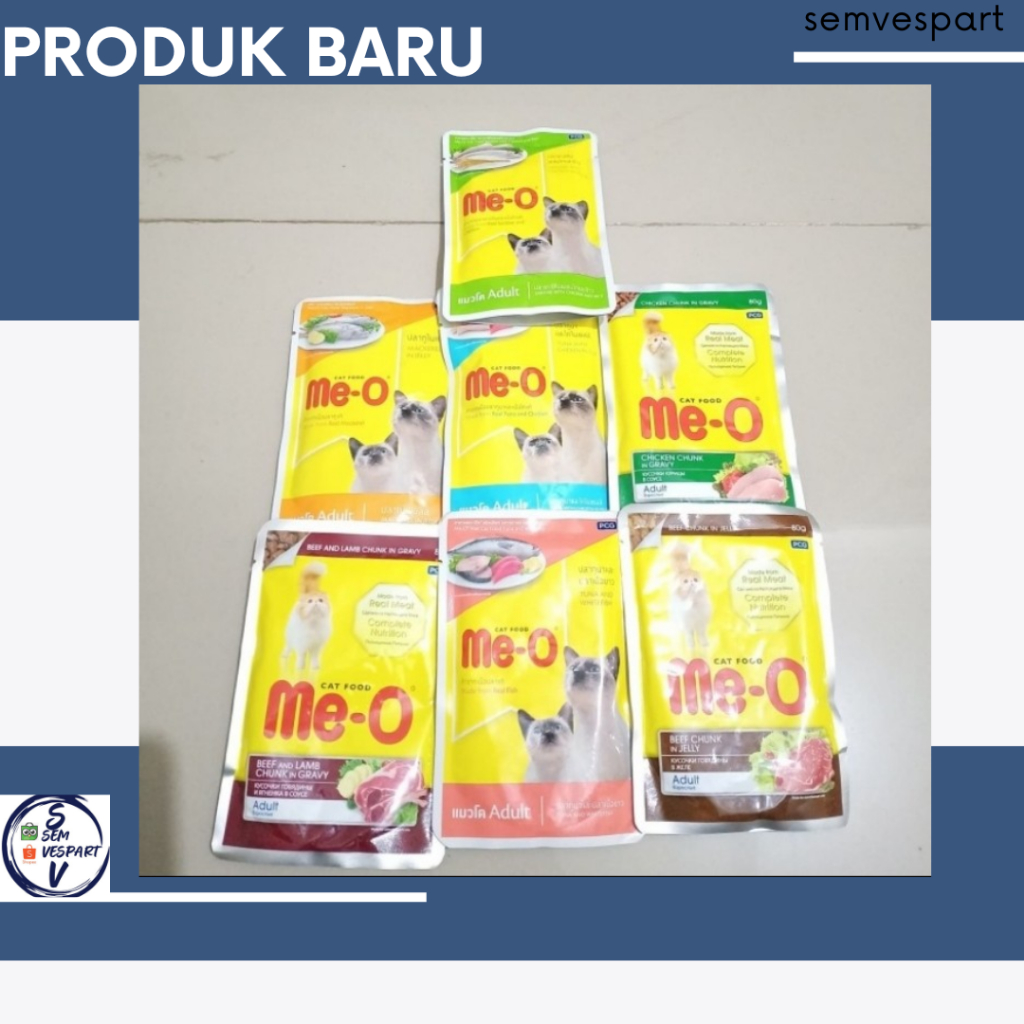 Jual Meo Sachet wetfood ALL VARIAN 80g-Makanan Basah Kucing Meo JM ...