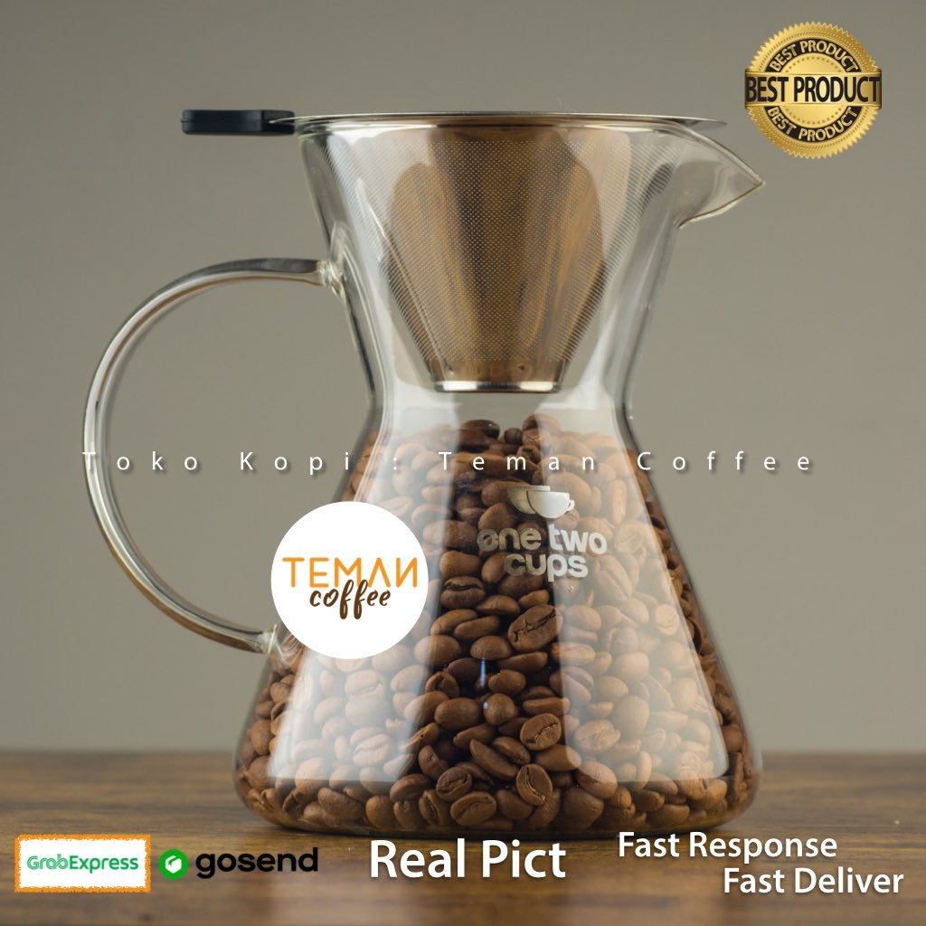 Jual One Two Cups Coffee Server Chemex Drip Pour Over with Filter 450ml ...