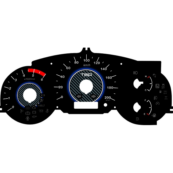 Jual Custom Speedometer Mobil Fortuner Blue Design | Shopee Indonesia