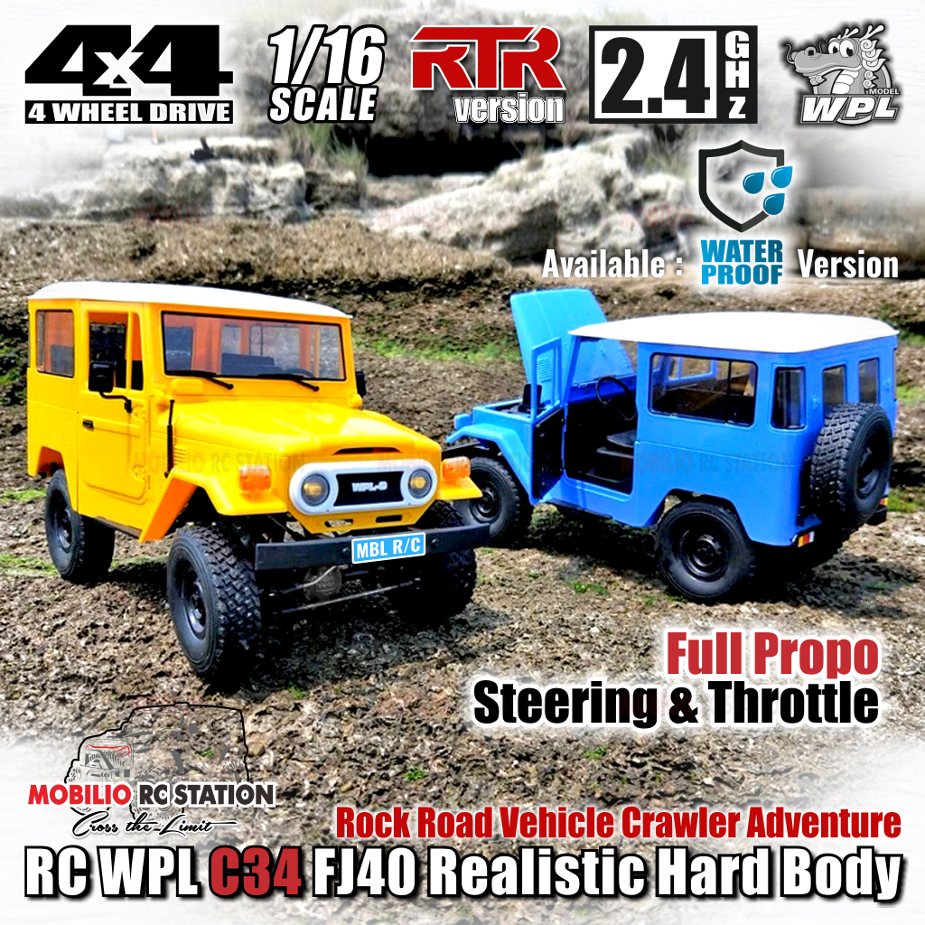 Jual Ready Stock WPL C34 RTR FJ40 Remote Control Rc Crawler 4WD ...