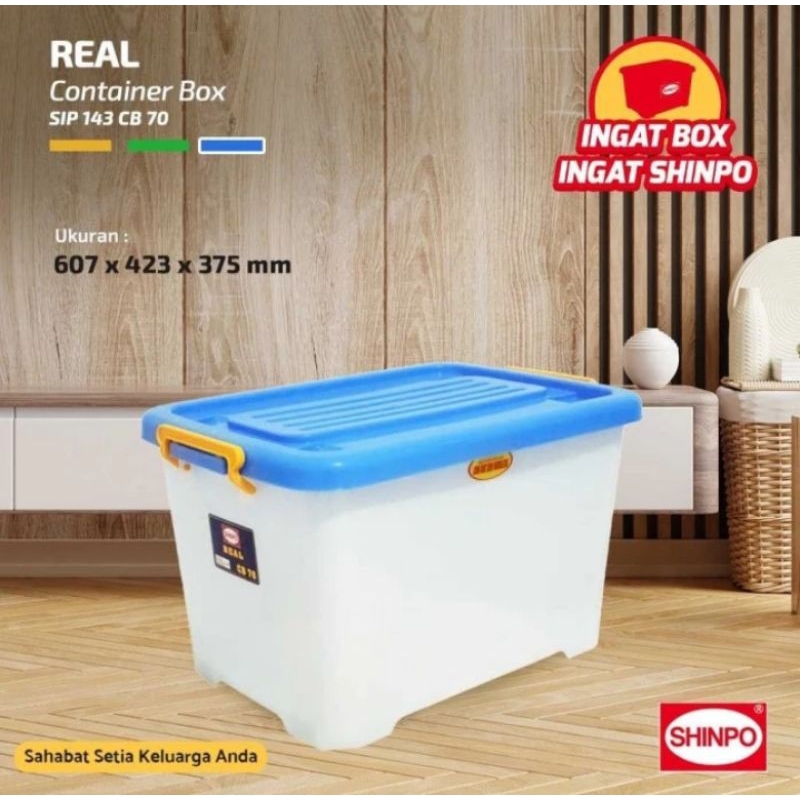 Jual Container Box Plastik SHINPO CB70 kotak penyimpanan storage box 70 ...
