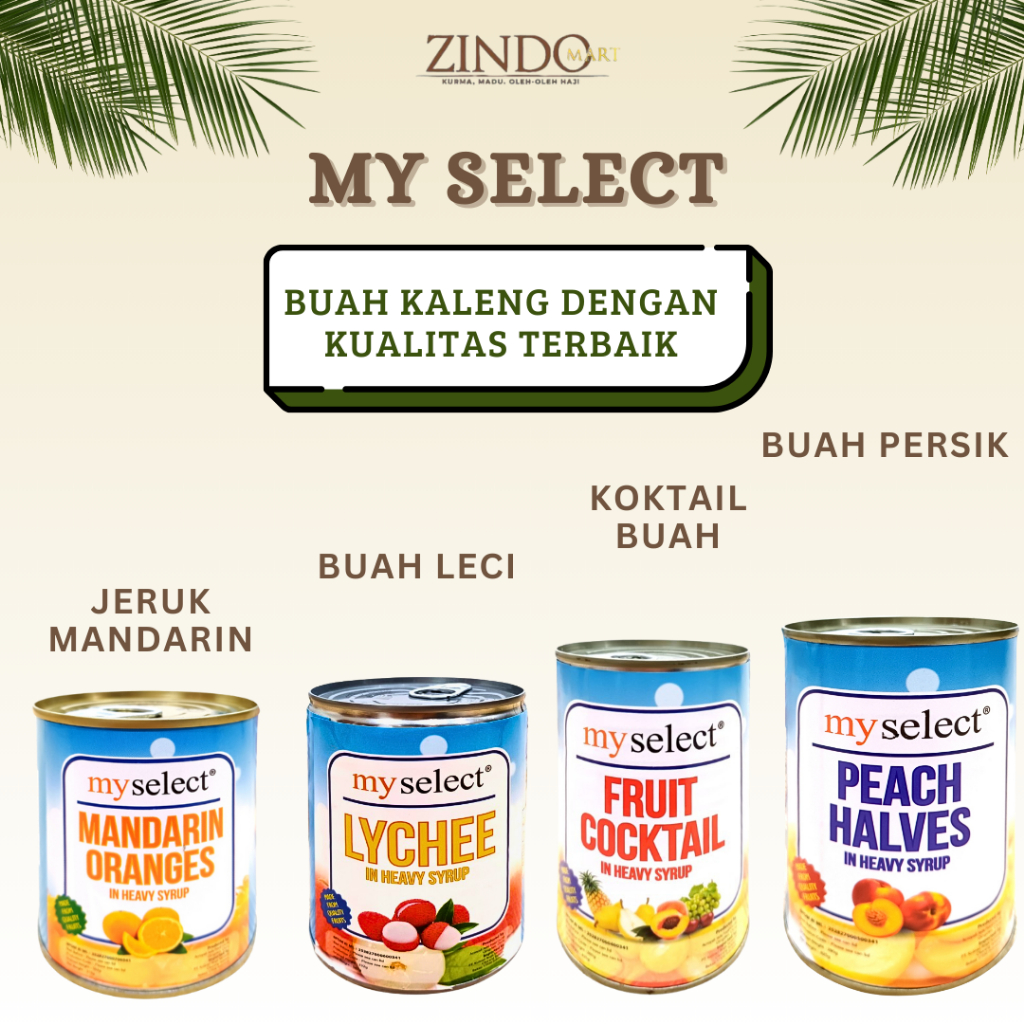 Jual MY SELECT BUAH KALENG ALL VARIAN / LYCHEE FRUIT COCKTAIL, PEACH ...