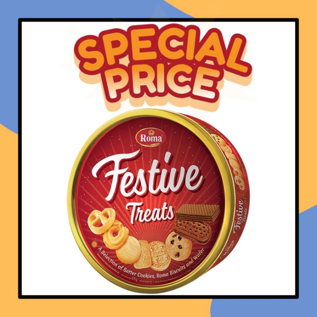 Jual Roma Festive Treats 675 gram Assorted Biscuits Butter Cookies Roma ...