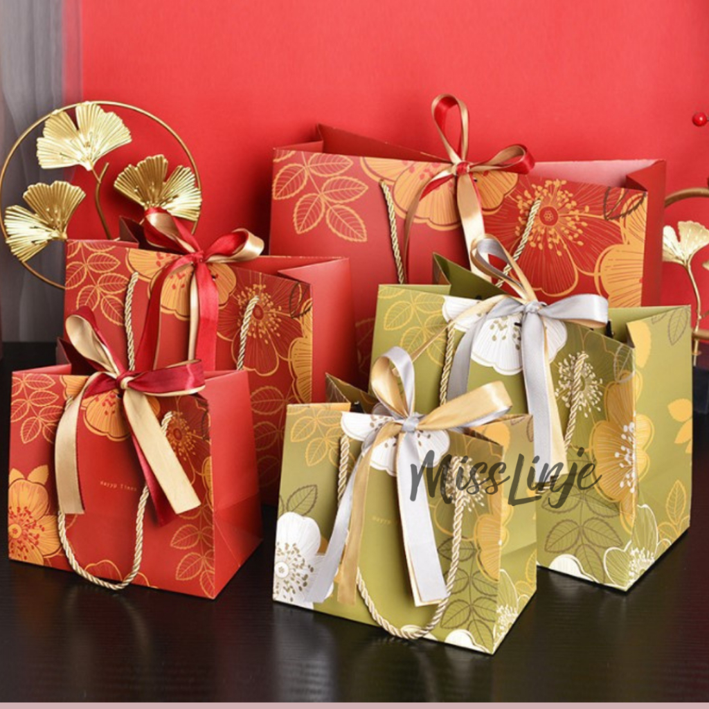 Jual Paper Bag Paperbag Kantong Karton Tas Hampers Goodie bag Flower ...