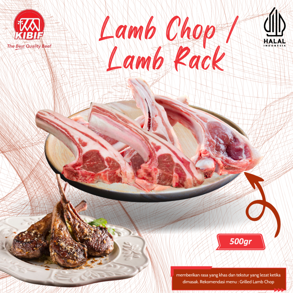 Jual Lamb Chop / Lamb Rack / Steak Iga Kambing 500gr | Shopee Indonesia