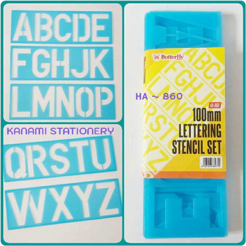 Jual KANAMI | Number & Alphabet Template Rulers Lettering Penggaris ...