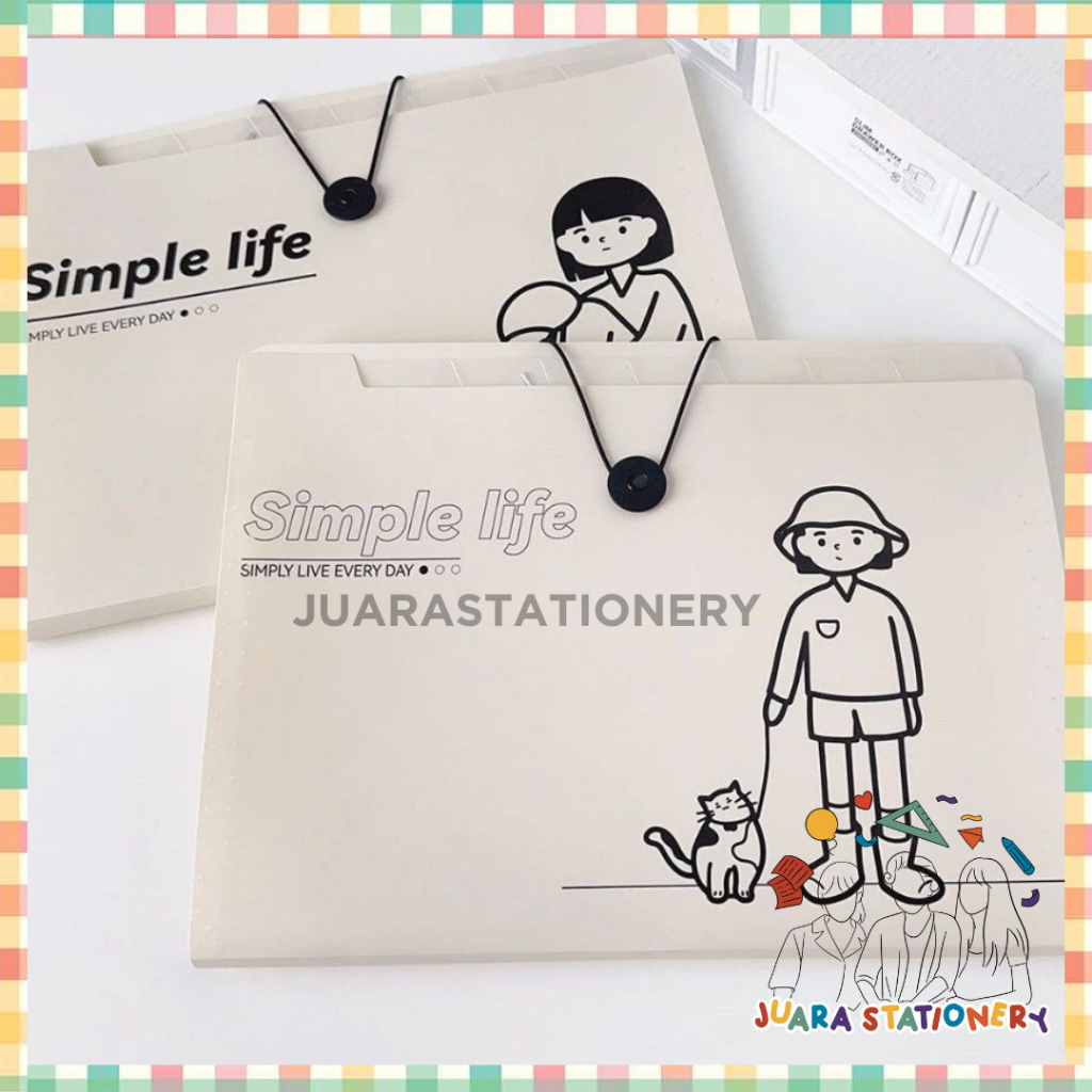 Jual Map File A4 Lucu Sekat 8 / Sekat 12 / Document Bag Tas File Folder ...