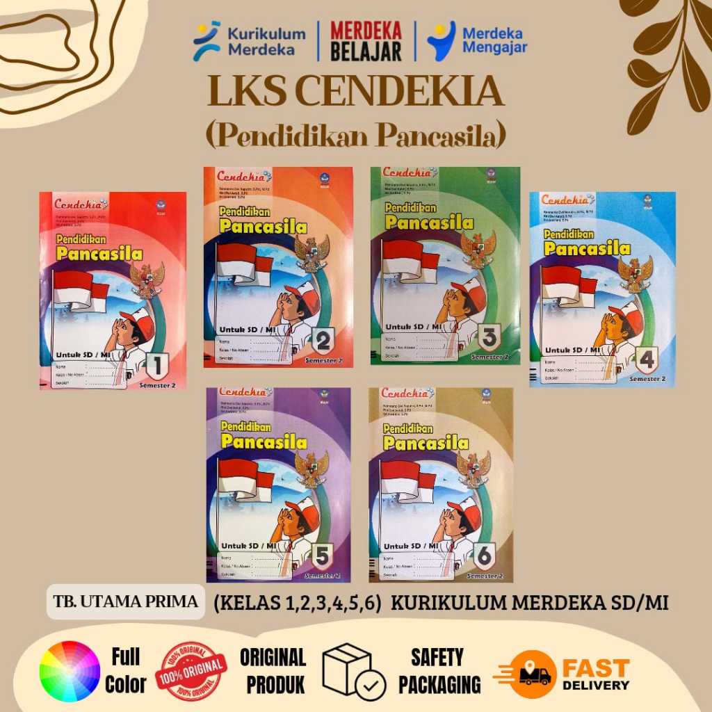 Jual LKS PENDIDIKAN PANCASILA/PKN KELAS 1,2,3,4,5,6 CENDEKIA SEMESTER 2 EDISI REVISI | Shopee ...
