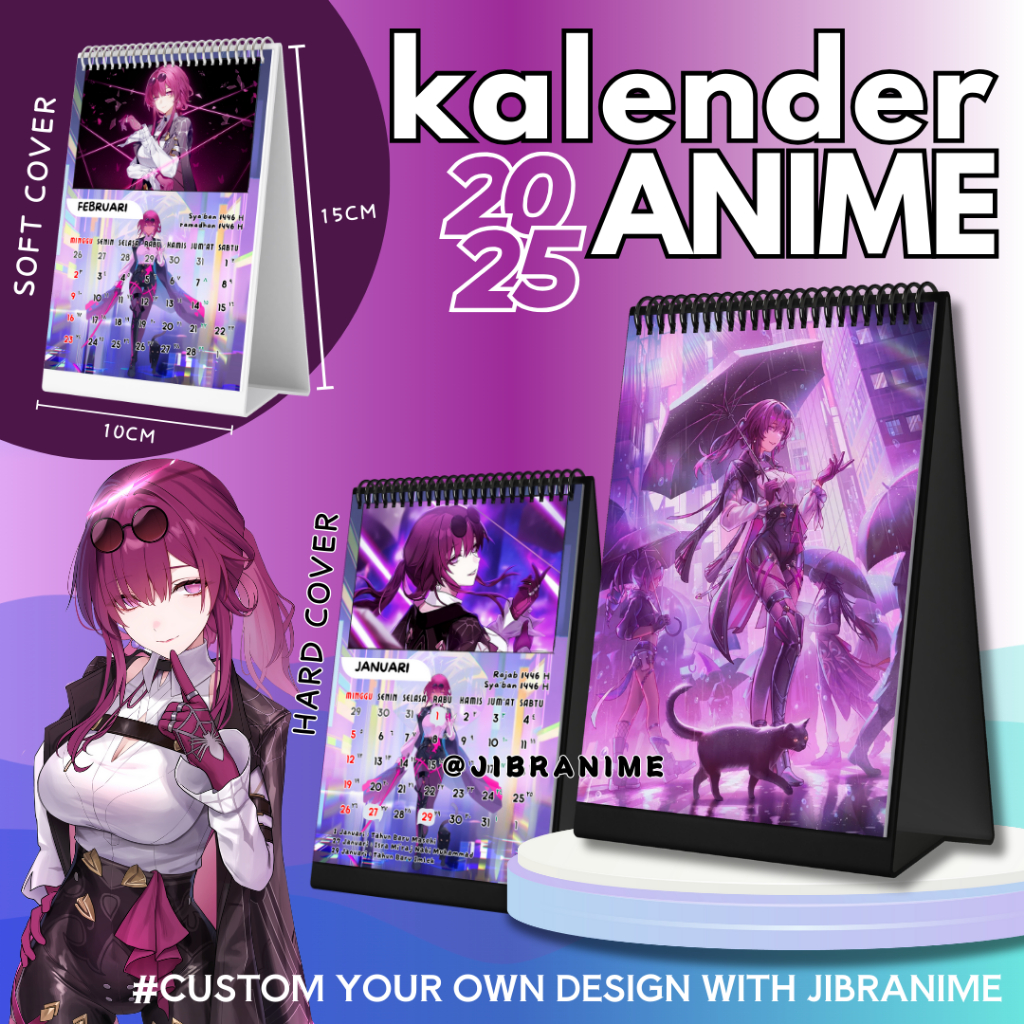 Jual Calendar / kalender meja 2025 anime Kafka Honkai Star Rail ...