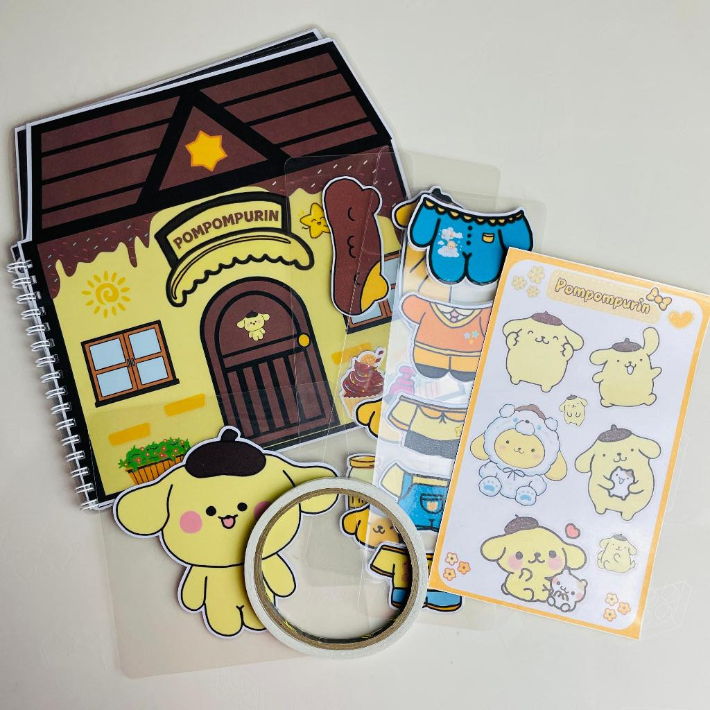 Jual Paper Doll Sanrio Pompompurin Mainan Edukasi Bongkar Pasang ...