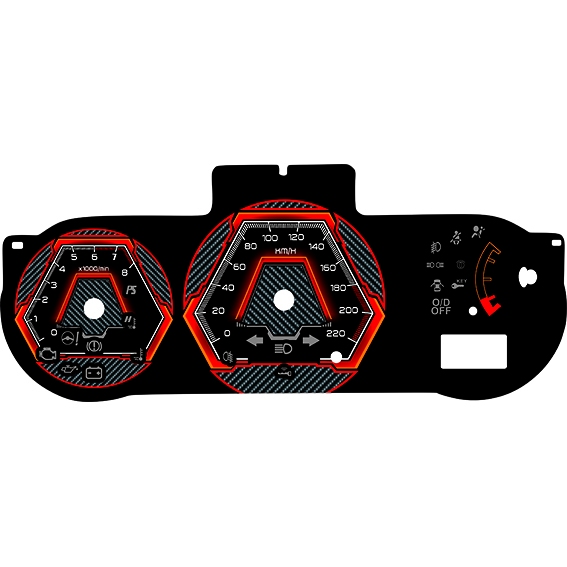 Jual Custom Speedometer Mobil Grand Livina GT Series Red | Shopee Indonesia