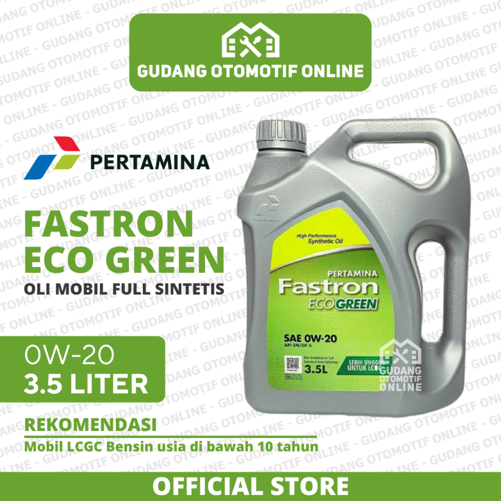 Jual Oli Pertamina Fastron Eco Green 0W-20 3.5L 3.5 Liter - Oli Mesin ...