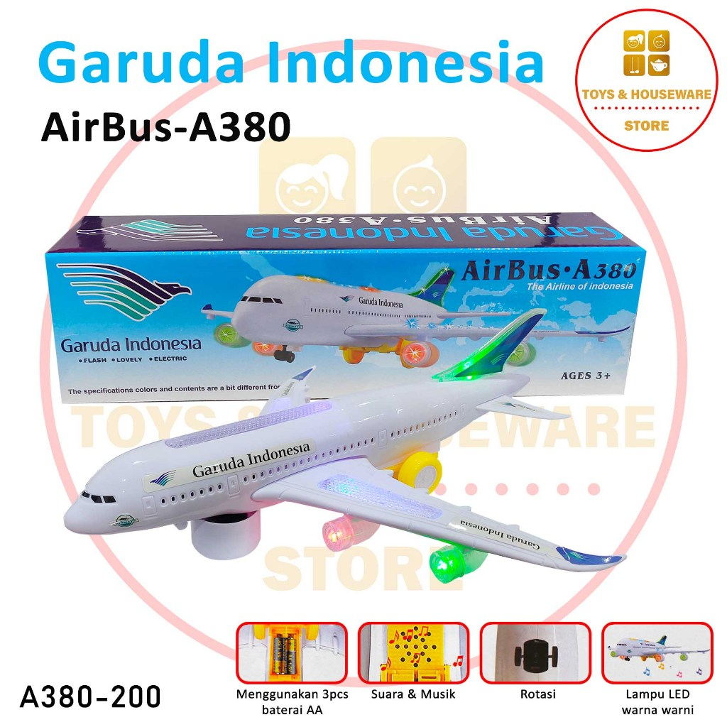 Jual Mainan Pesawat Garuda Indonesia AirBus-A380 / A380-200 | Shopee ...