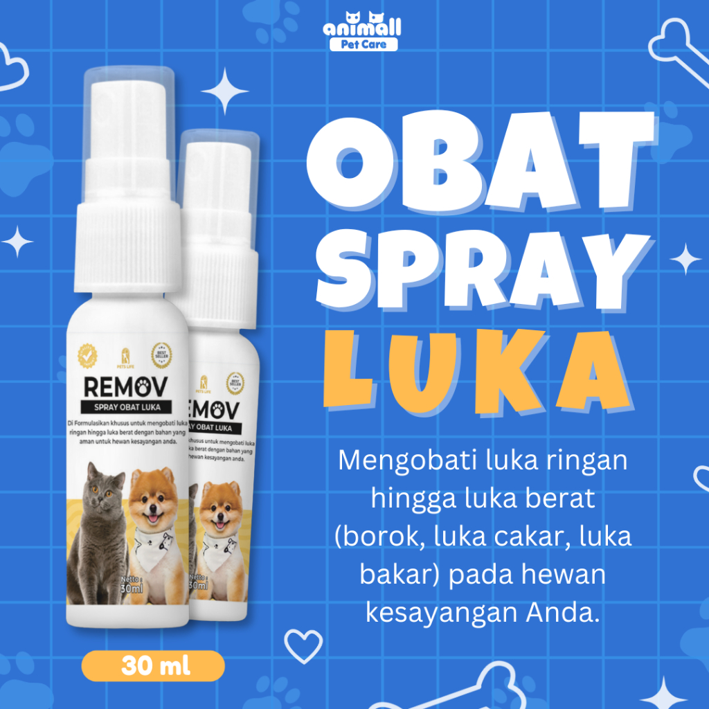 Jual Spray Obat Luka Kucing Dan Anjing Mengobati Luka Berdarah Bakar ...