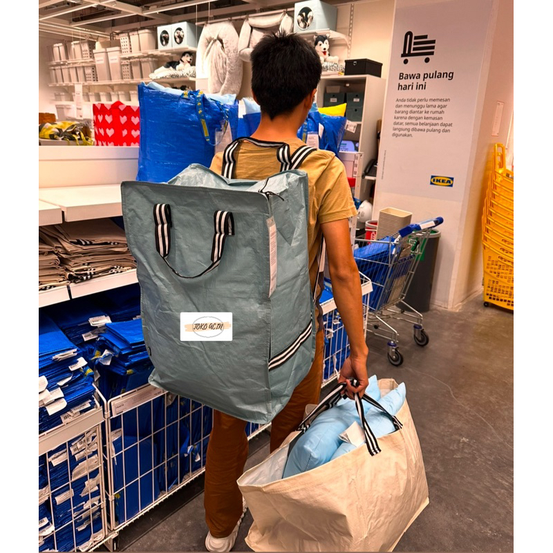 Jual Gorsyngg tas biru 40x30x60/72L, tas biru, tas gendong, tas belanja ...