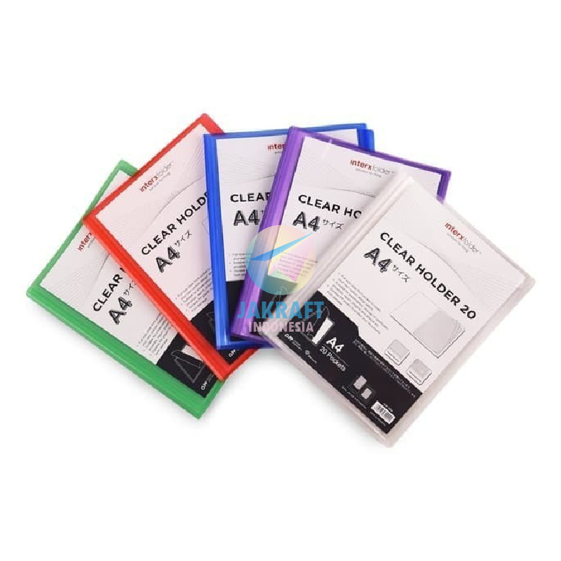 Jual (1 Pcs) Map Clear Holder Display Book A4 isi 20 PP Pocket Putih ...