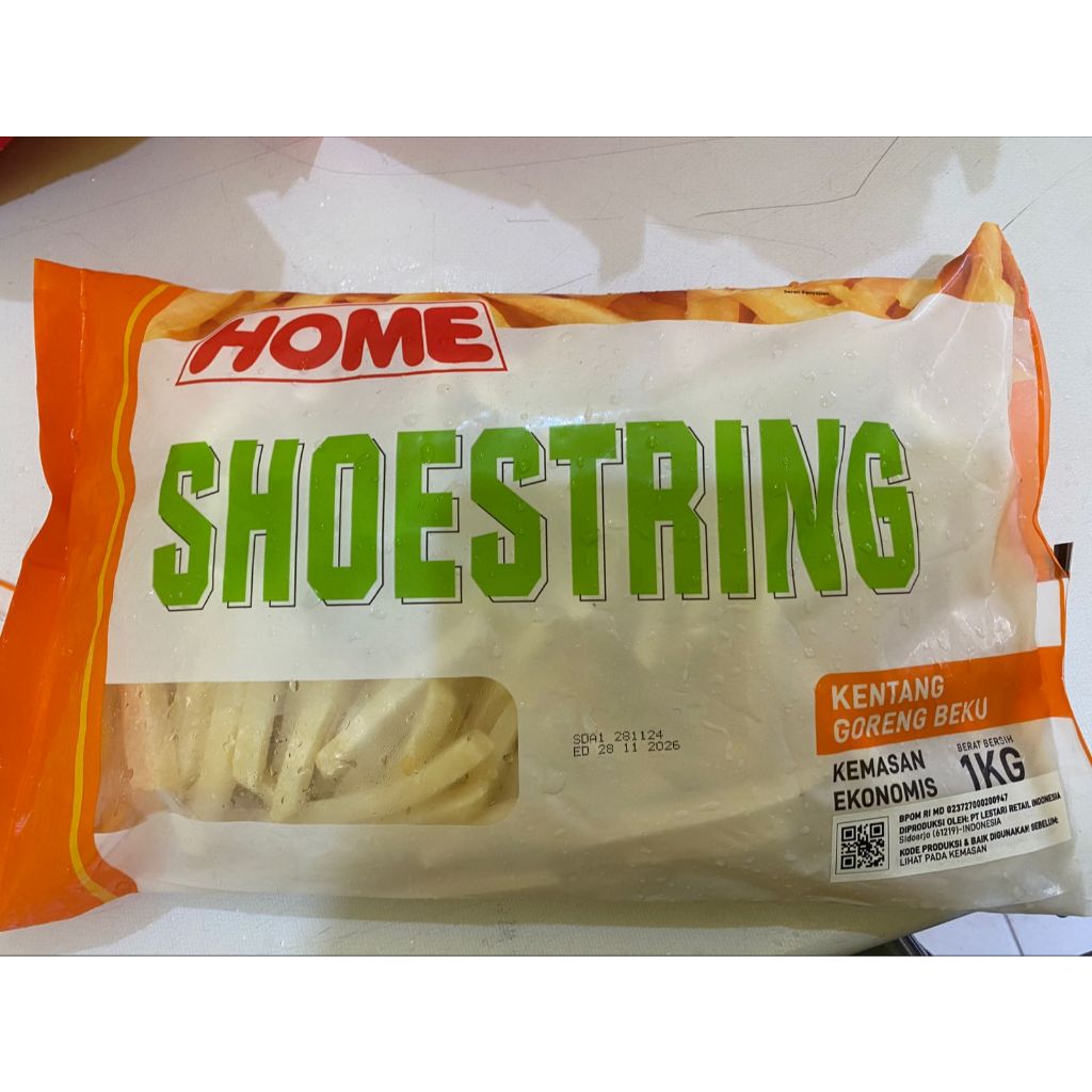Jual Home Shoestring Kentang Goreng Beku 1kg | Shopee Indonesia
