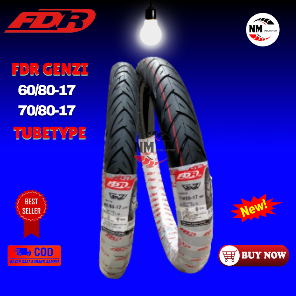 Jual Ban Motor FDR Genzi 60/80-17 70/80-17 Ban Ring 17 Tube Type | Shopee Indonesia