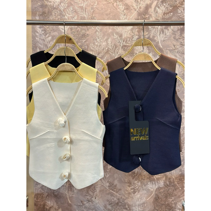 Jual VEST KANCING BUNGA | Shopee Indonesia