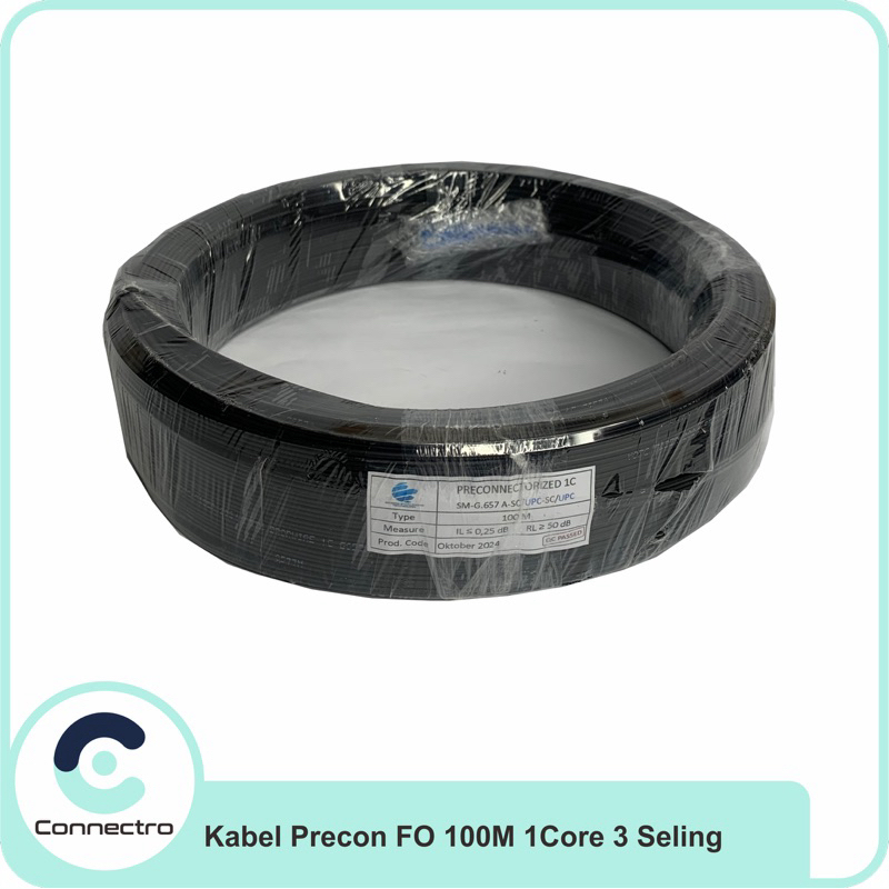 Jual Kabel Drop Core Fiber Optik Kabel FO 100M Meter 1Core 3 Seling ...