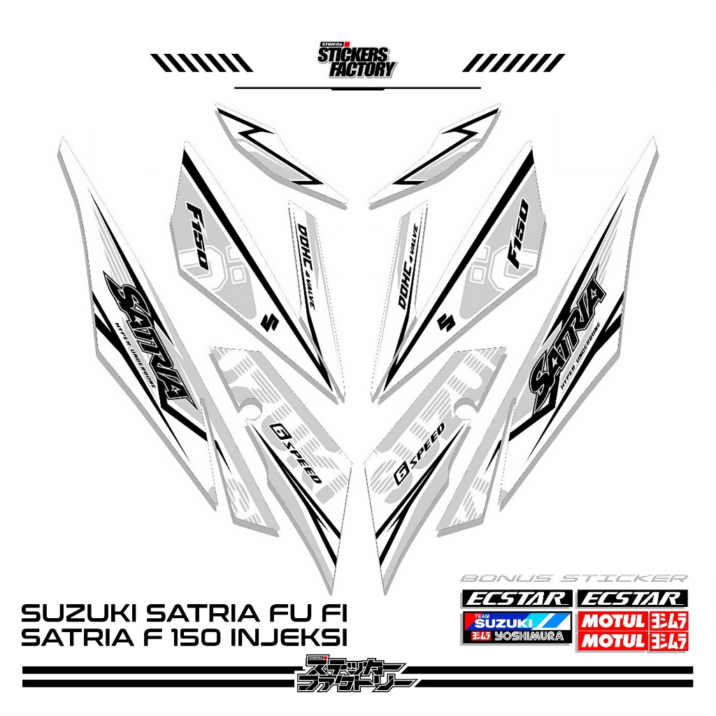 Jual STICKER STRIPING SUZUKI SATRIA F150 INJEKSI / MOTIF 31 / SUZUKI ...