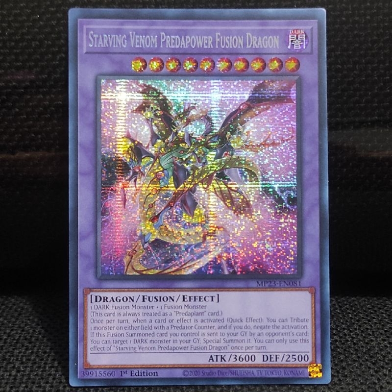 Jual Kartu Yugioh TCG Starving Venom Predapower Fusion Dragon Secret Rare ORI MP23 NM | Shopee ...