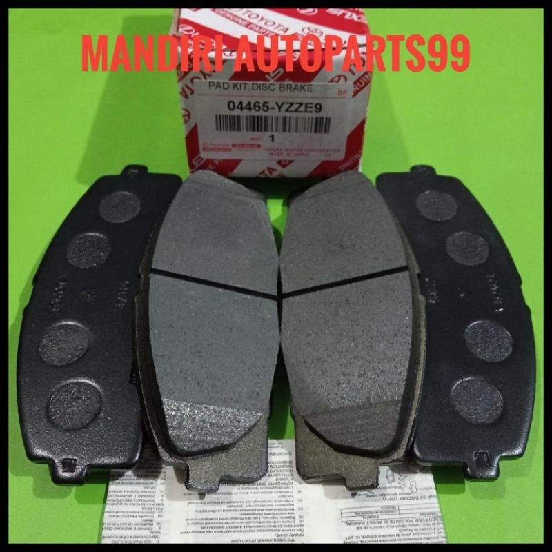 Jual Kampas Rem Depan Brake Pad Hiace New Commuter 04465-YZZE9 | Shopee ...