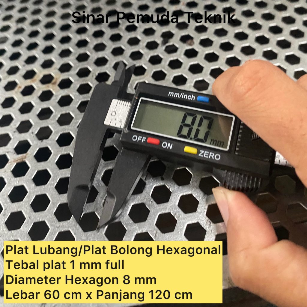 Jual Plat Ram Lubang Hexagonal Segi Enam Tebal 1mm Lebar 60cm x Panjang ...