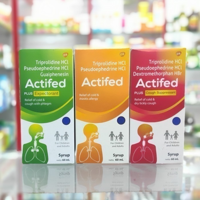 Jual ACTIFED MERAH, KUNING, HIJAU - OBAT BATUK FLU | Shopee Indonesia