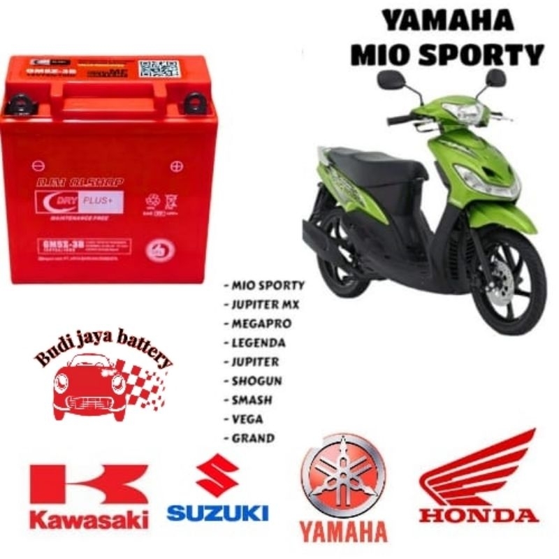 Jual Aki kering Mio sporty Mio smile smash Supra fit aki kering Jupiter ...