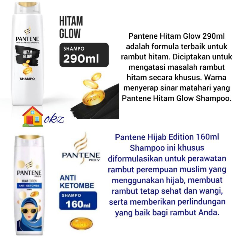 Jual Shampo Pantene Hitam Glow 290ml dan Hijab 160ml | Shopee Indonesia