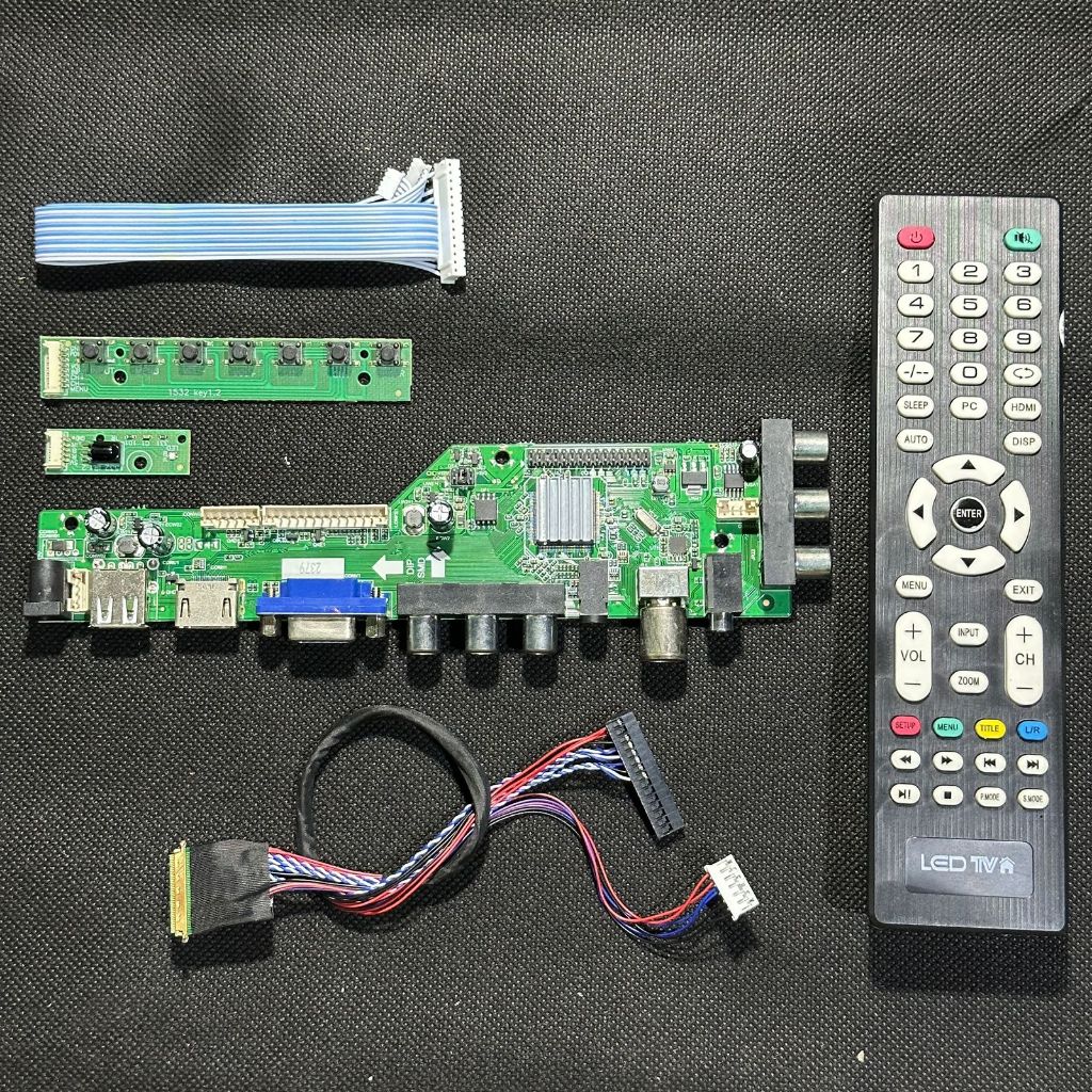 Jual Paket Mainboard TV Digital Dual AV LED LCD Monitor LVDS 40Pin ...