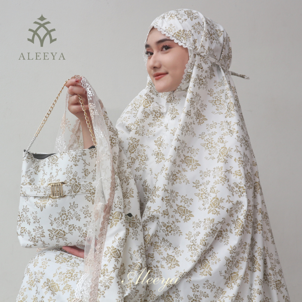 Jual HELLOALEEYA - Mukena Dewasa Katun Foil Yasmine Series | Shopee ...