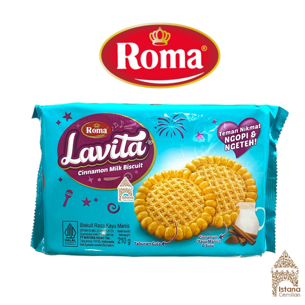 Jual Roma LAVITA Cinnamon Milk Kayu Manis Biskuit 210 Gram | Shopee ...