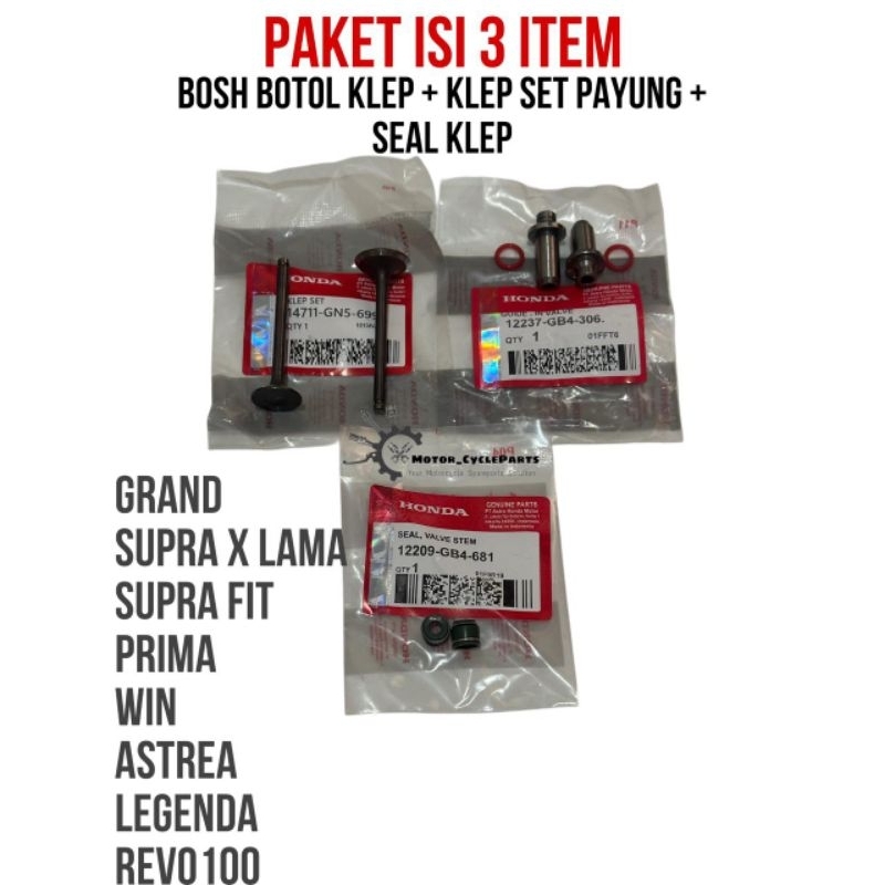 Jual Paket Bosh Botol Klep + Klep Set Payung + Seal Klep Honda Grand ... Jual Paket Bosh Botol Klep + Klep Set Payung + Seal Klep Honda Grand ...