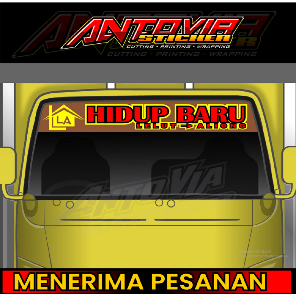 Jual Stiker Printing + Kaca Depan Hidup Baru + Bisa Custom Desain Bebas ...