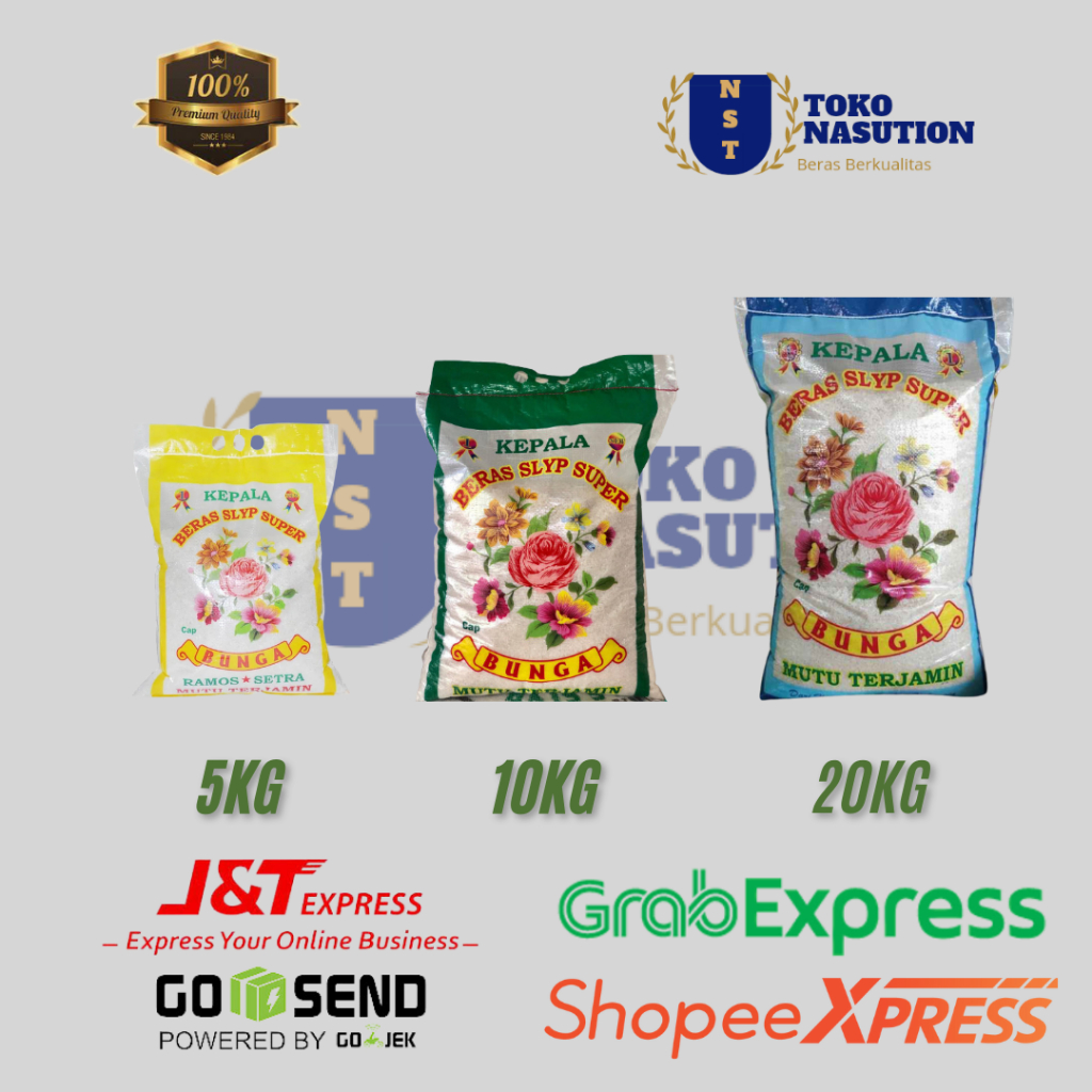 Jual BERAS SLYP SUPER cap BUNGA | Beras PREMIUM cap BUNGA kemasan 5kg ...