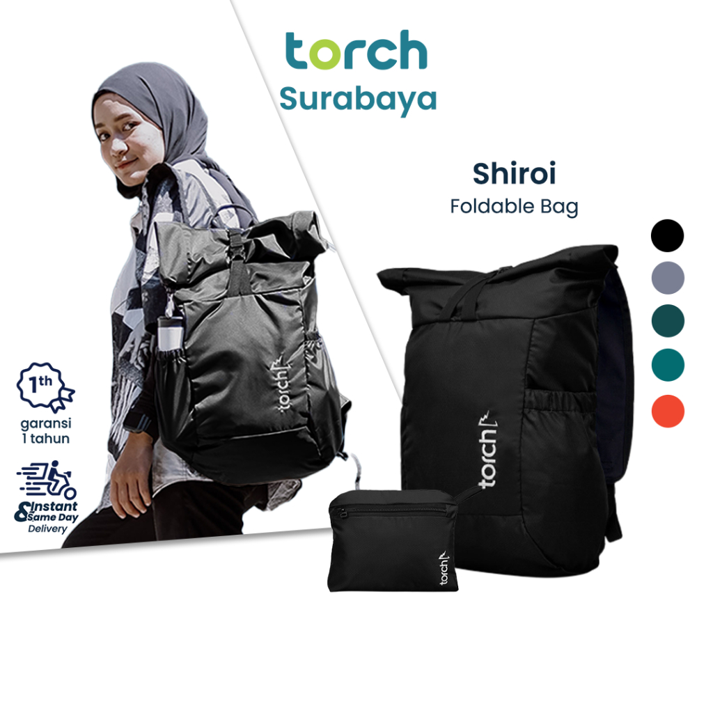 Jual TORCH Shiroi Tas Ransel LipatSekolah Pria Wanita Tahan Air 19+2 ...