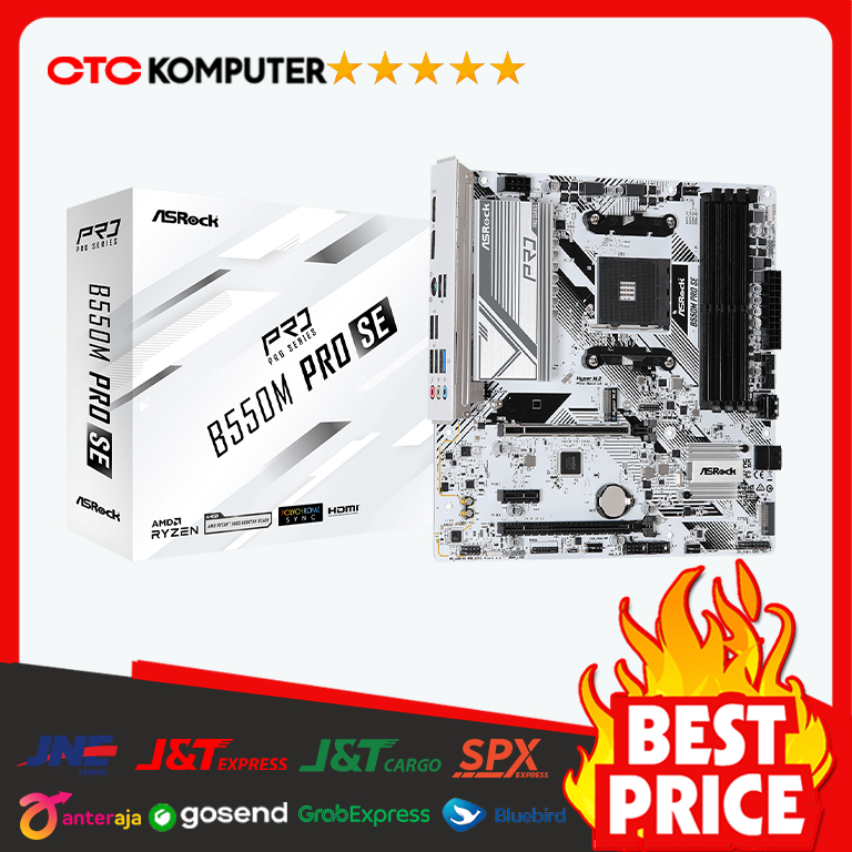 Jual Motherboard ASRock B550M Pro SE (Socket AM4) | Shopee Indonesia