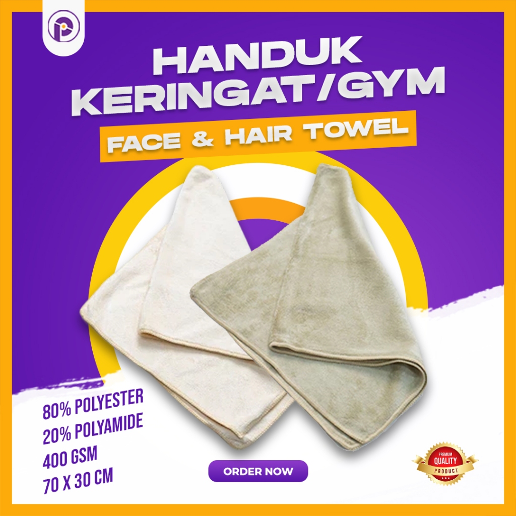Jual Handuk Muka Wajah dan Rambut Premium Microfiber Face & Hair Towel ...