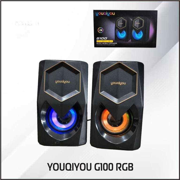 Jual SPEAKER LAPTOP DAN PC USB KABEL MULTIMEDIA RGB youqiyou G100 RGB | Shopee Indonesia