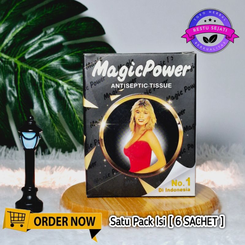 Jual Tissue Magic Power Hitam Original 1 Pack isi [ 6 SACHET ] | Shopee ...