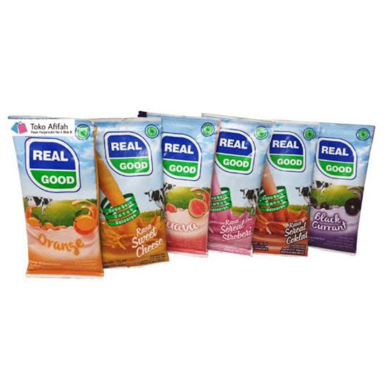 Jual Real Good Minuman Susu Bantal Box 1 Kotak isi 60pcs x 50ml ...