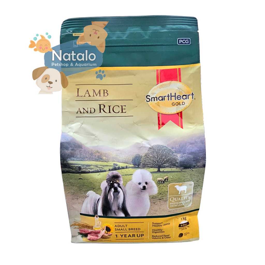 Jual SmartHeart Gold Dog 1KG - Small Breed Adult Dog LAMB & RICE ...