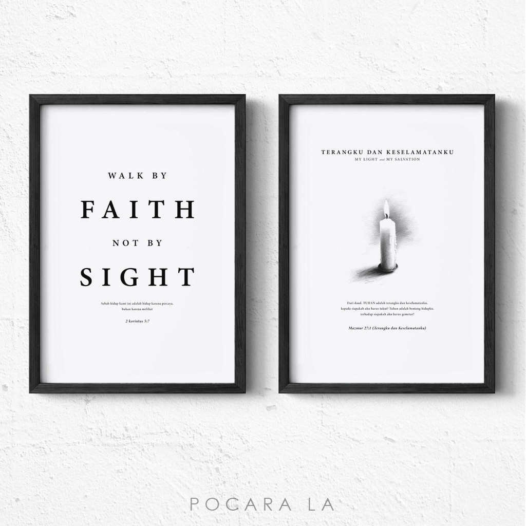 Jual Hiasan Dinding Bingkai Poster Ayat Alkitab Dekorasi Minimalis ...