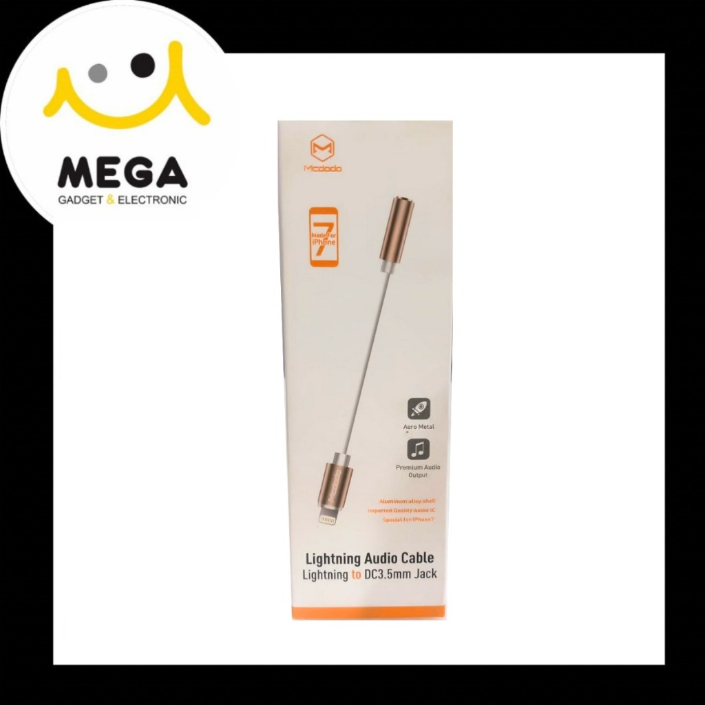 Jual MCDODO iPhone 7 Lightning to DC 3.5mm Jack Earphone Adapter ...