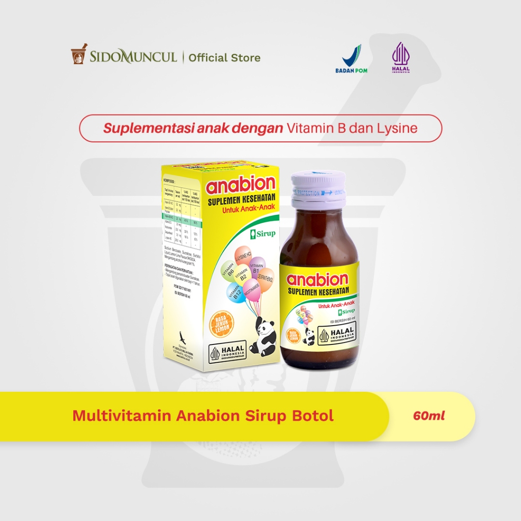 Jual Multivitamin Anabion Sirup Botol 60 ml - Penambah Nafsu Makan dan ...